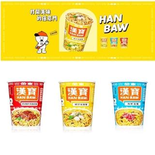 金車漢寶 泡麵碗裝 蚵仔味細麵67g / 海鮮湯麵66g / 黑胡椒牛肉風味麵74g