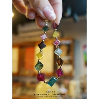 玥心 時尚寶石｜冰糖菱形方塊 碧璽手環 Essy Jewelry