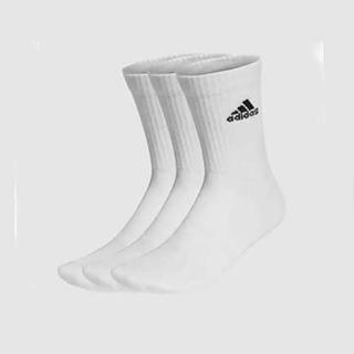 【adidas 愛迪達】Adidas C SPW CRW 3P 白 中筒襪-3雙1入 HT3446
