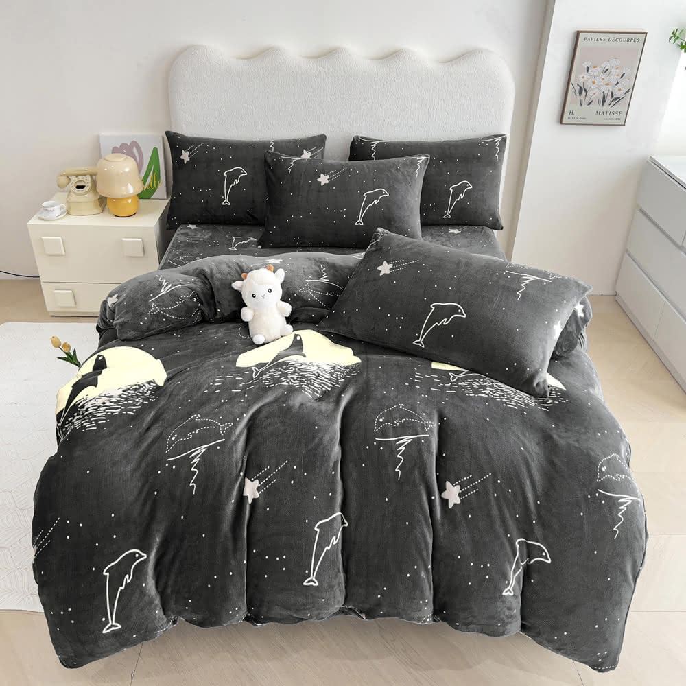 【Yatin 亞汀】超保暖抗寒防靜電 法蘭絨床包枕套組 星田流梭單人/雙人/加大 均價 床單 枕頭套