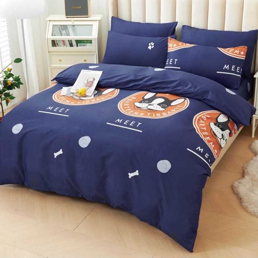 【Yatin 亞汀】可水洗 銀離子抗菌床包被套組 呆萌法鬥單人/雙人/加大 均價 舒柔親膚 床單 枕頭套 被單