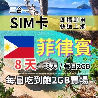 【CPMAX】菲律賓旅遊上網 8天每日2GB 高速流量(菲律賓上網 SIM25)