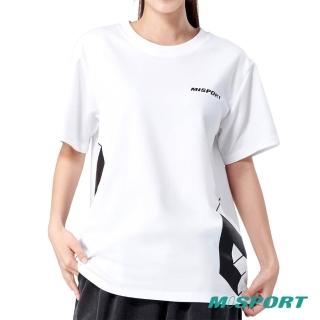 【MISPORT 運動迷】台灣製 運動上衣 T恤-LOGO顯瘦設計款(MIT立體機能棉衣 排汗衣)
