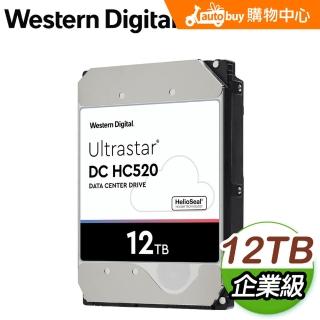 【WD 威騰】Ultrastar DC HC520 12TB 3.5吋 7200轉 256MB快取 企業級硬碟HUH721212ALE604