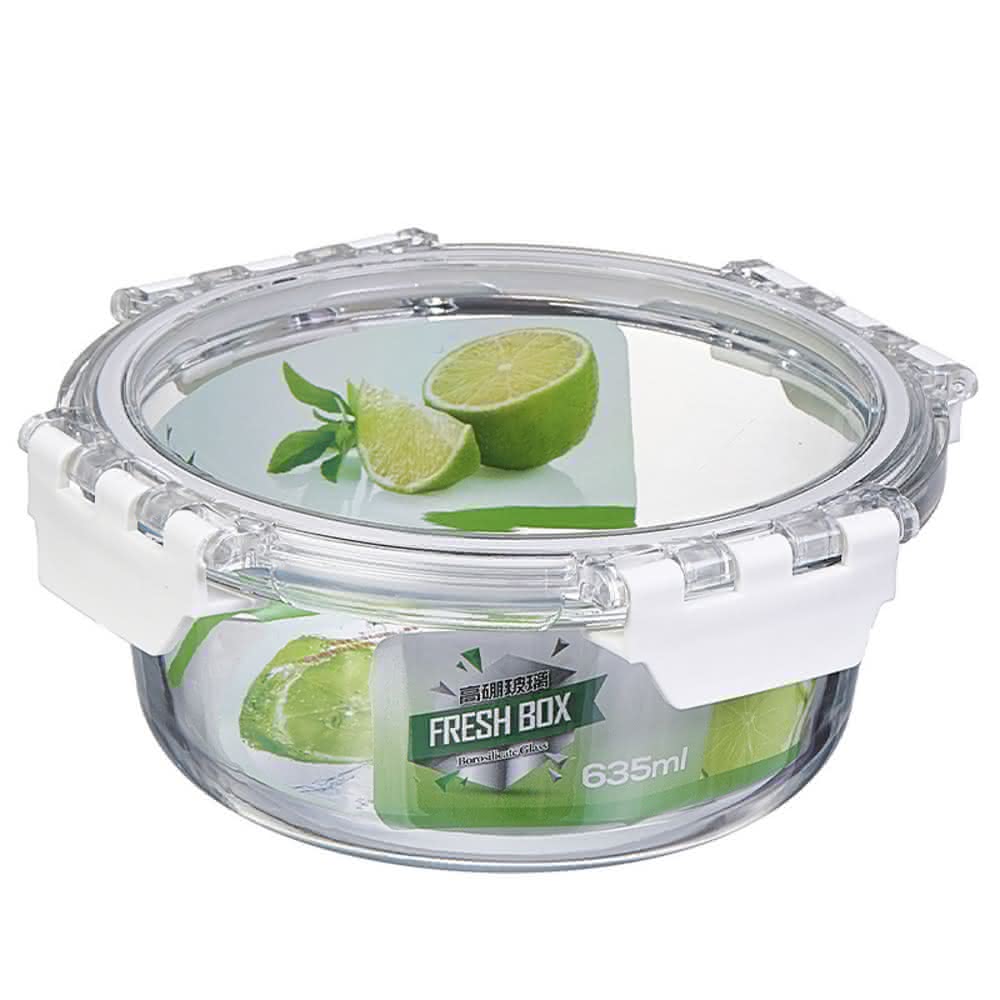 【Easygoo 輕鬆】圓形玻璃保鮮盒850ml(密封碗)