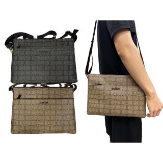 【SNOW.bagshop】斜側包中容量主袋+外袋(共三層8寸平板防水防刮皮革+尼龍布)