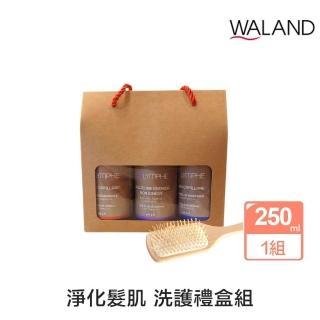 WALAND 瓦蘭朵 淨化髮肌 頭皮養護禮盒組 250mlx1組 (任選3瓶 / 美髮沙龍 頭皮專用 洗護組 義大利進口)