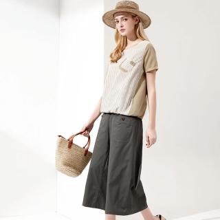 【JIN HWA 今譁】韓版時尚OL質感棉簡約風修身寬褲裙U6512(韓版 時尚OL 質感棉 簡約風 修身 寬褲裙)