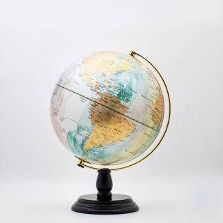 【WUZ 屋子】SkyGlobe Skyglobe 10吋潑墨款附燈木頭底座地球儀英文版