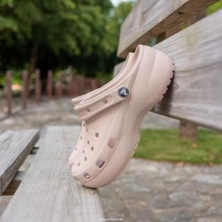 【Crocs】Crocs 卡駱馳 經典厚底 克駱格 女鞋 粉色206750-6UR