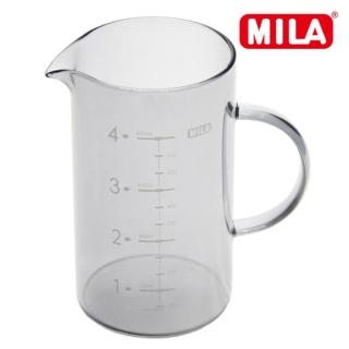 【MILA】咖啡玻璃量杯650ml-透黑款