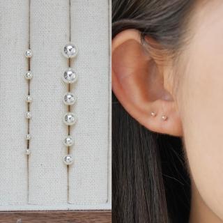 Rencontre 韓國 小圓珠 s925通體純銀耳釘