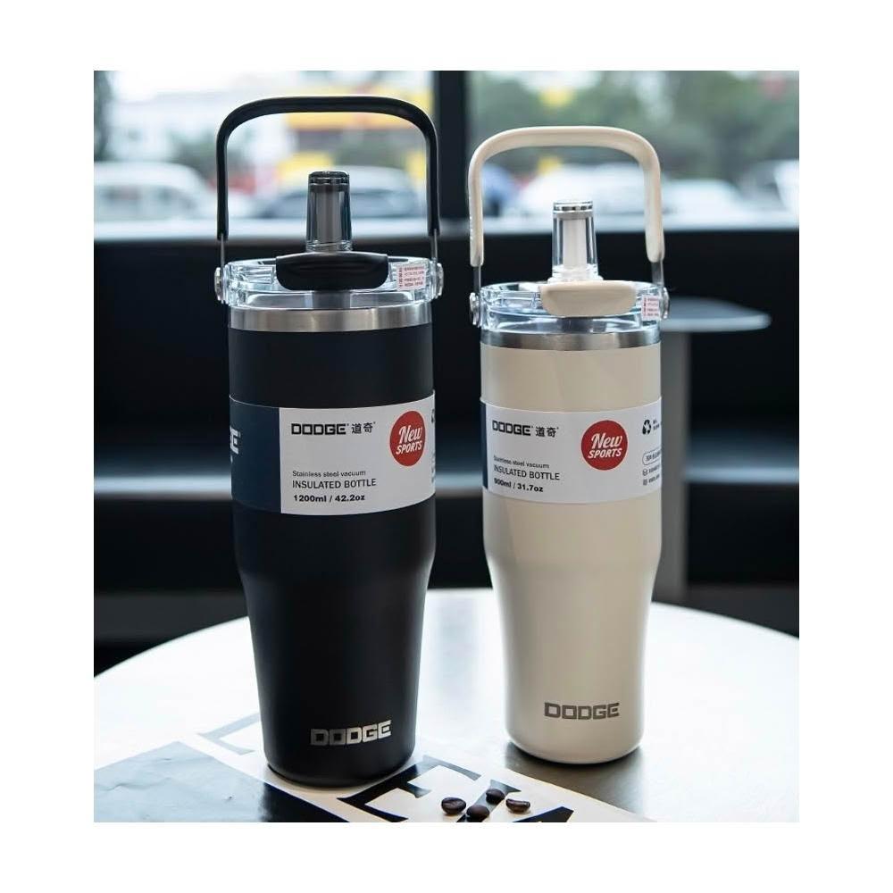 【Dodge 道奇】買一送一 ♥️ 900ML大容量提把大象杯/冰霸杯/保溫杯 磁吸防塵吸管蓋 304不鏽鋼冰壩杯 道奇尊爵吸管雙飲保溫杯