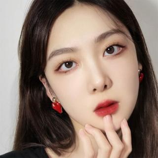 【KEDDY】桃心耳環-女生耳環-耳墜-耳環-歐美風-ins風-復古耳環-925銀針-吊墜耳環-配飾-心型耳環-琺瑯耳環-飾品