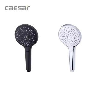【CAESAR 凱撒衛浴】沐浴把手 淋浴把手 蓮蓬頭 三段式按壓切換 大面板出水 黑色/白色 SH233