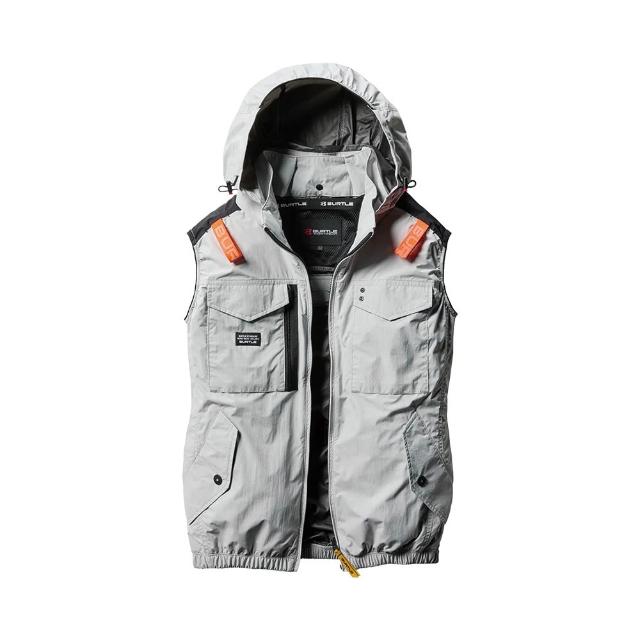 BURTLE AC1154-60 白色 側開孔 耐磨款 ★不含電池風扇(含帽無袖背心 空調服 工作服 風扇服)