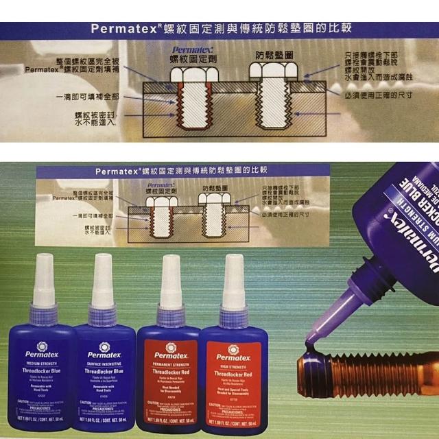 Permatex美國太陽牌 24250 中強度藍色螺絲固定劑 螺絲膠 50ml 缺氧膠