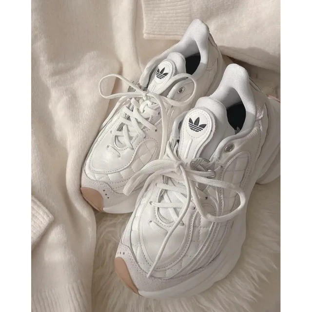 【adidas 愛迪達】Adidas Originals Ozvenuz 增高 復古 厚底 老爹鞋 銀白 奶茶 KI0557 KI0558