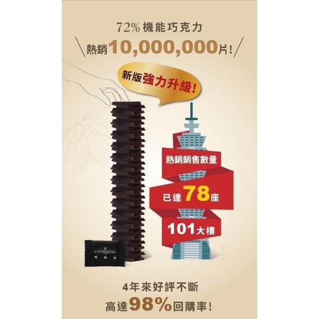【4袋組】We Charming 唯睛品 享吃就吃PLUS72%機能巧克力 巧克力 黑巧克力 代謝 順暢 體重管理