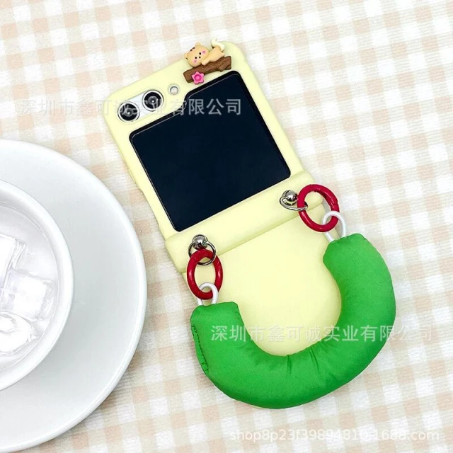 適用三星Zflip5手機殼創意手提立體全包硬殼zflip4保護殼f7110女