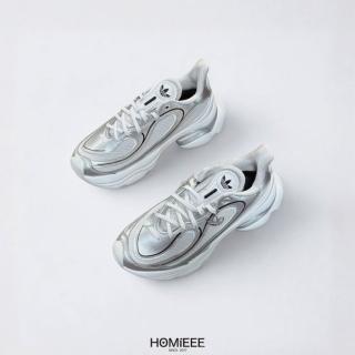 【adidas 愛迪達】Homieee Adidas Originals Ozvenuz 厚底鞋 增高 白銀 女鞋 KI0557